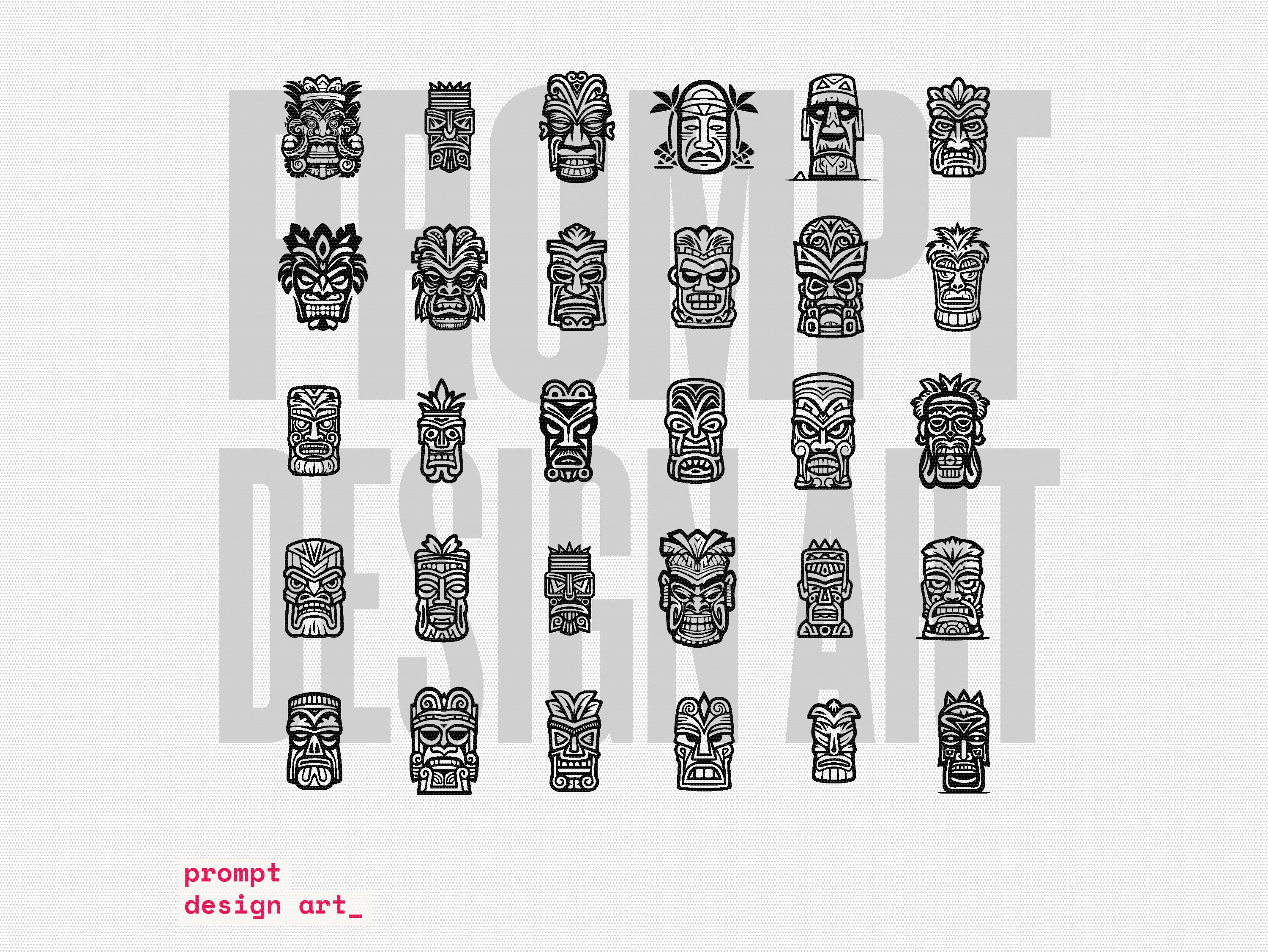 110 Tiki Statues DIY SVG Bundle by Prompt Design Art - Etsy
