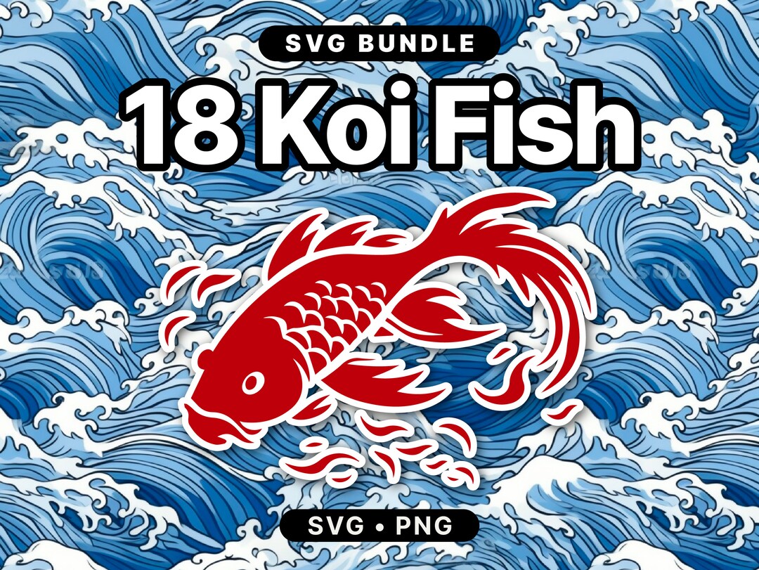 18 Koi Fish SVG Bundle by Prompt Design Art - Etsy