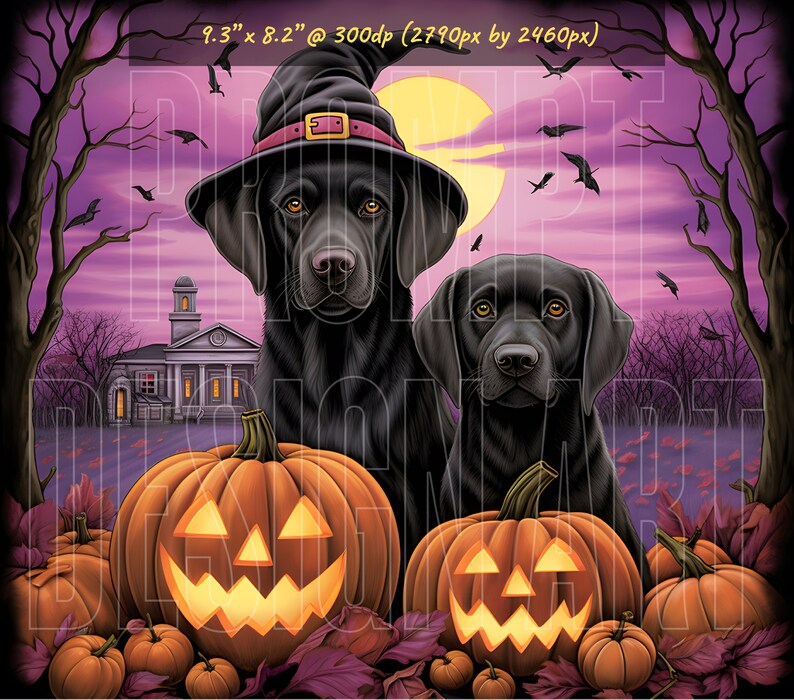 Spooky Halloween Black Labs 20oz Tumbler | Fall Tumbler, Witchy Black ...