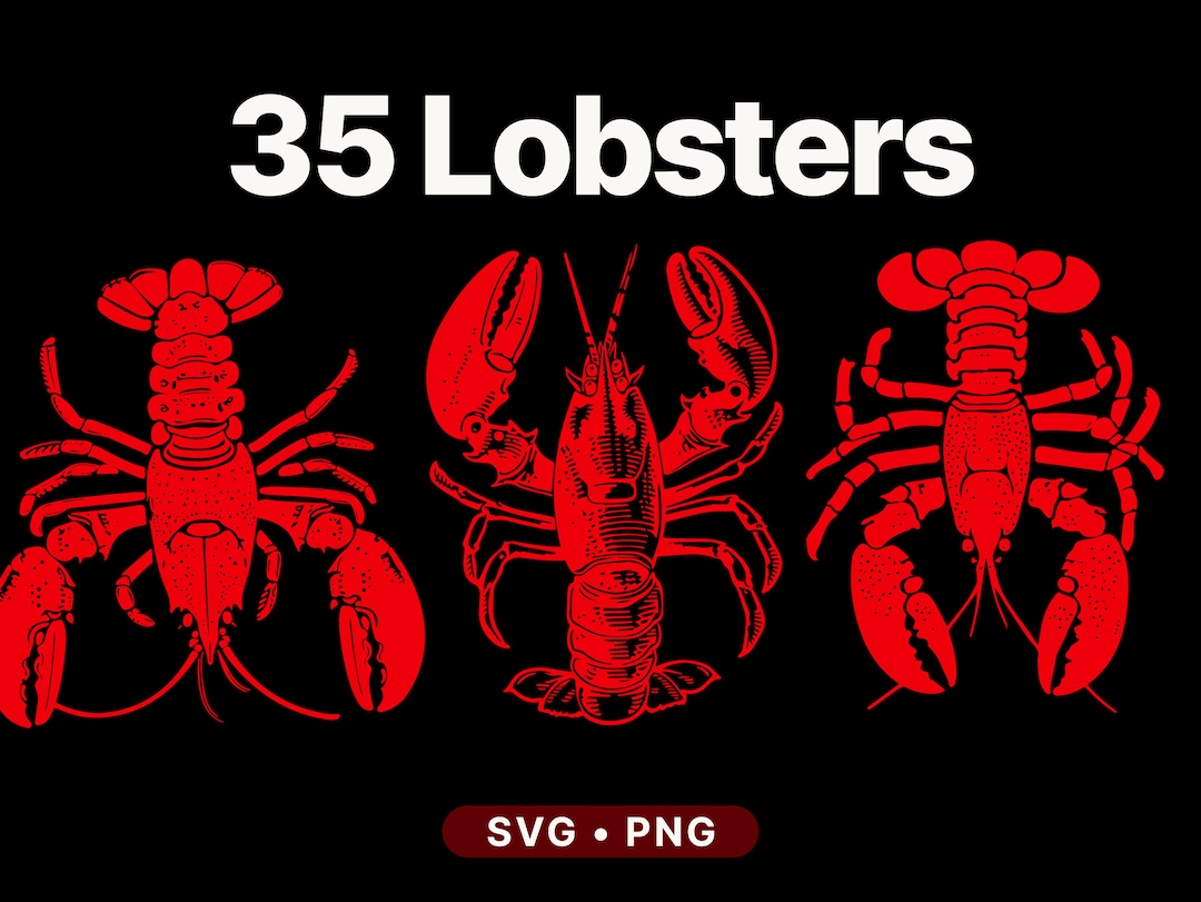 35 Lobsters DIY SVG Bundle by Prompt Design Art - Etsy