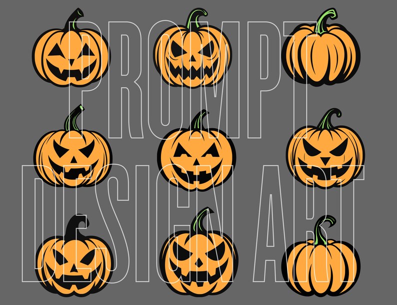 9 Jack-o-lantern SVG Clip Art Bundle | Halloween Pumpkin SVG, Cricut ...