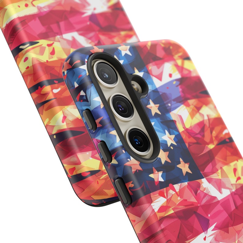 American Flag Abstract Art Tough Phone Case for Iphone, Samsung, and ...