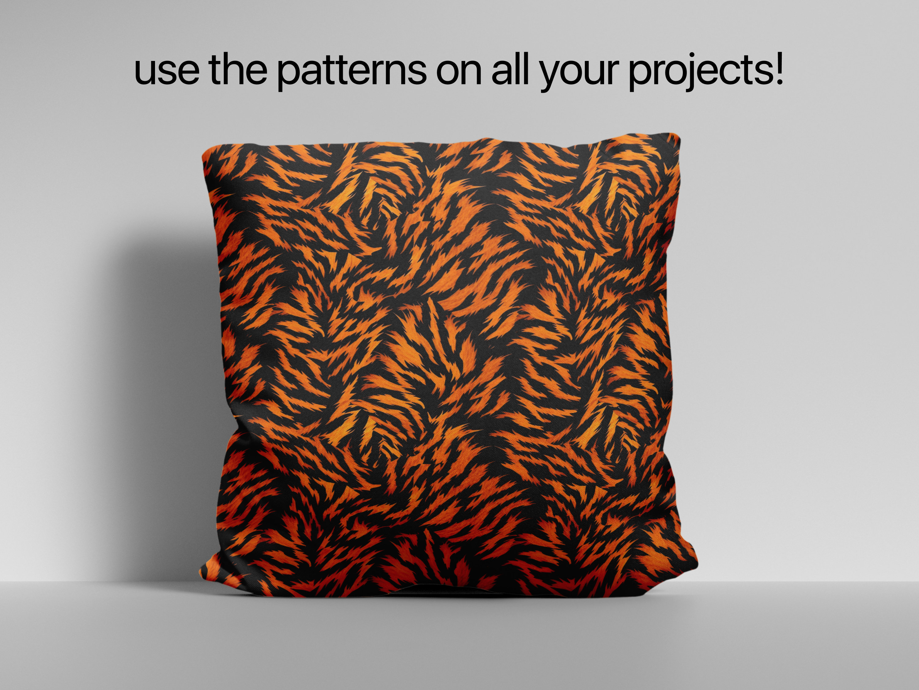 Tiger Prints, 4 Seamless Tiger Animal Print Patterns, High-resolution ...