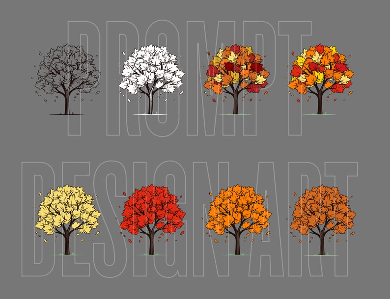 Autumn Tree SVG Bundle, Fall Tree SVG Pack, Tree Cut Files for Cricut ...