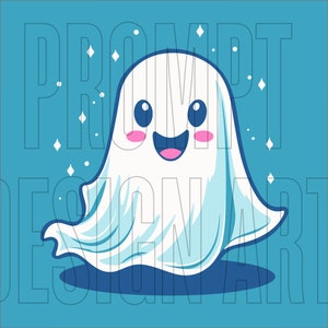 Friendly Ghost SVG Clipart | Cute Halloween Ghost Clipart, Ghost Cricut ...