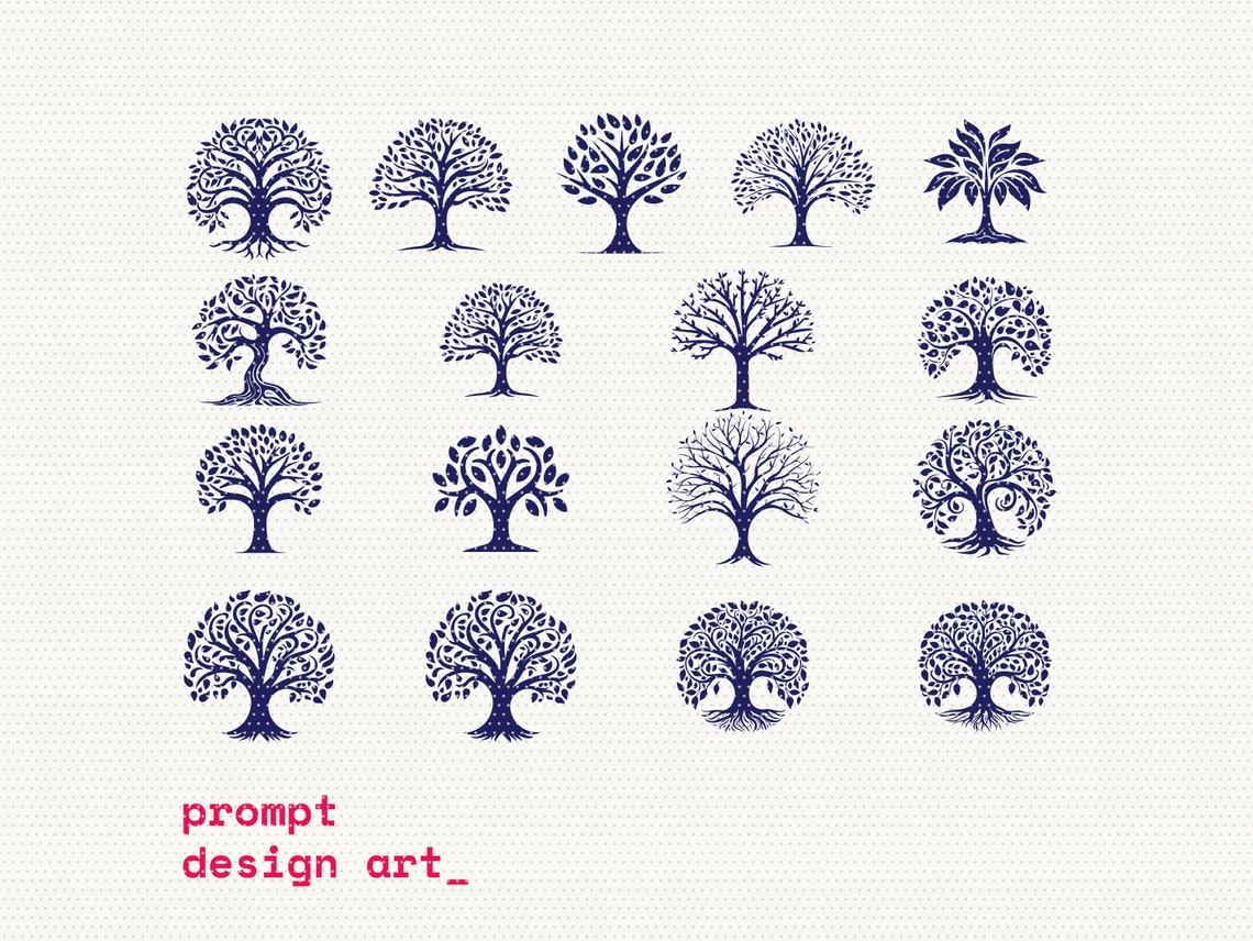 Bundle of 47 Trees SVG Bundle by Prompt Design Art - Etsy