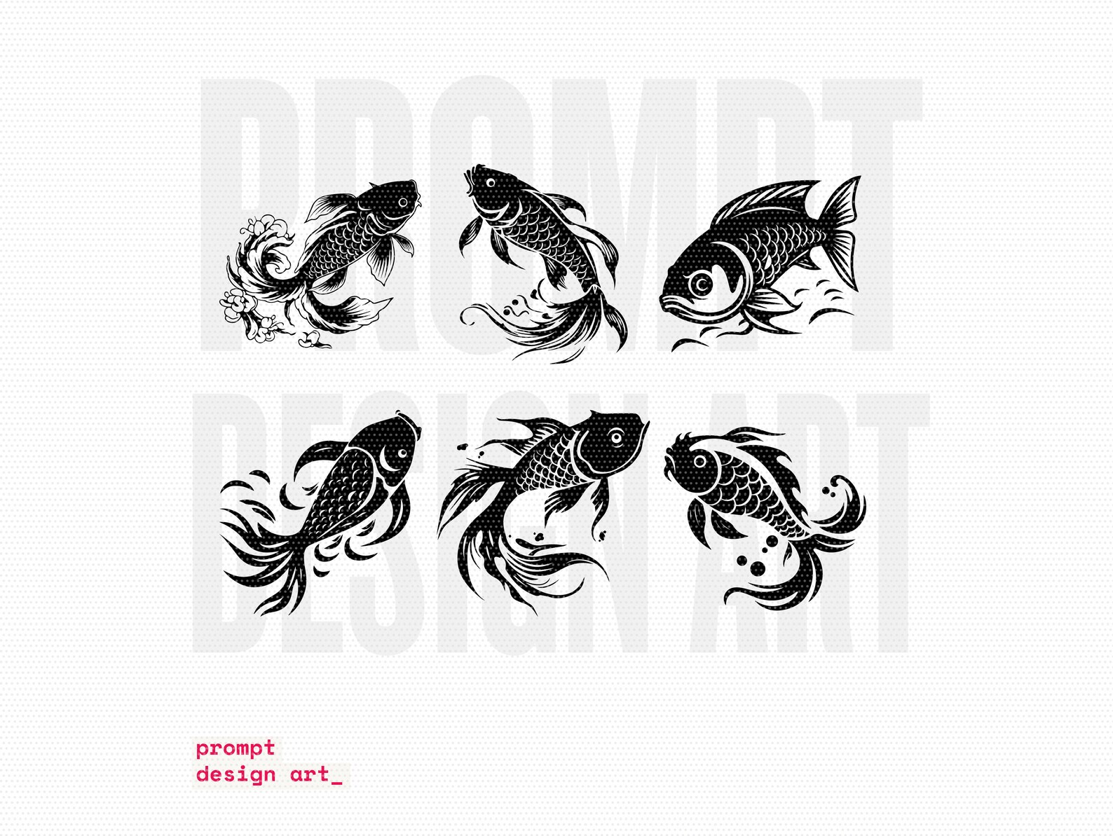 18 Koi Fish SVG Bundle by Prompt Design Art - Etsy