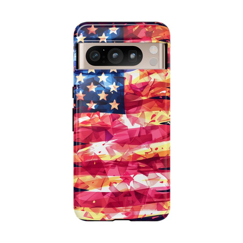 American Flag Abstract Art Tough Phone Case for Iphone, Samsung, and ...