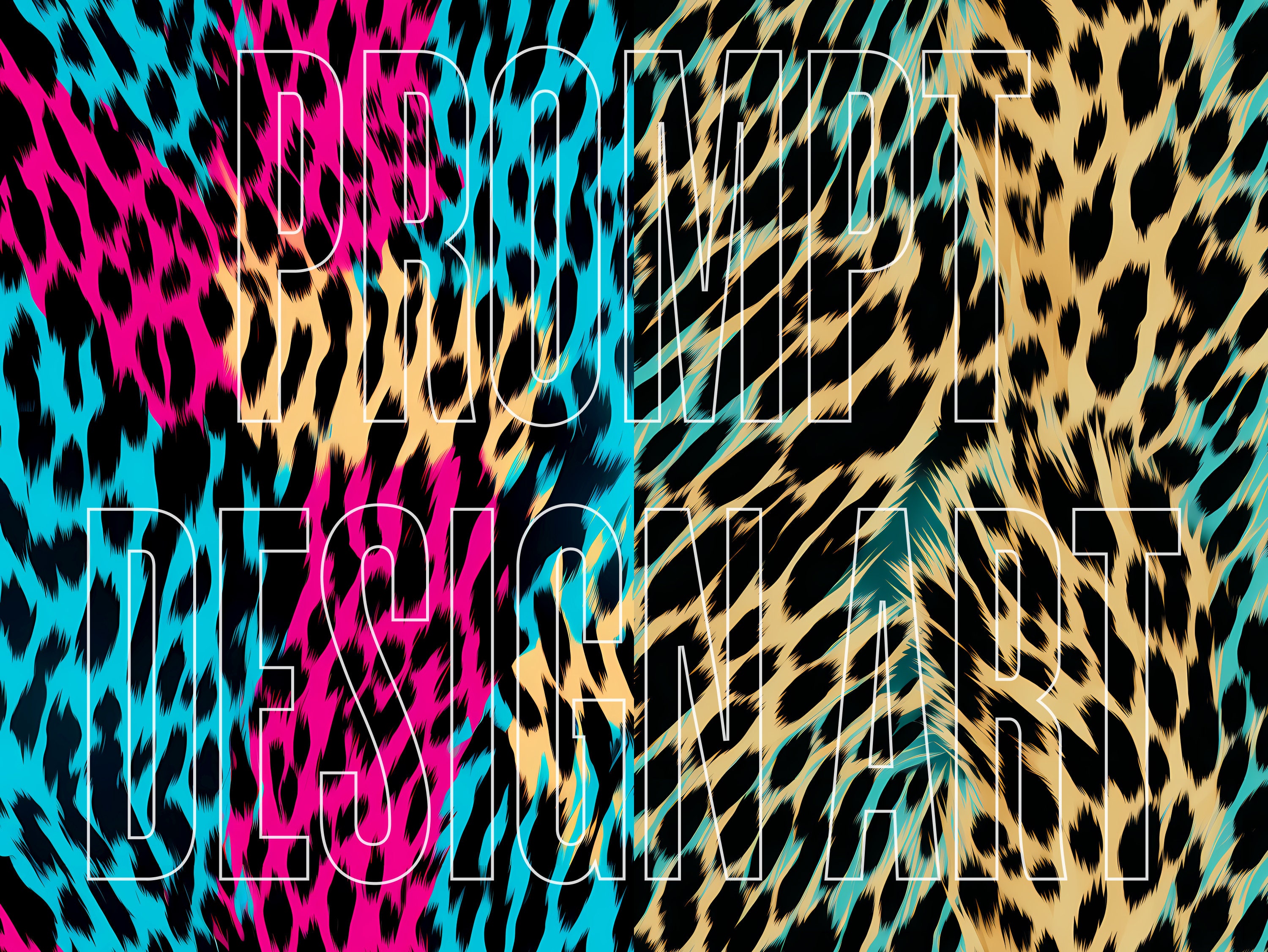 Neon Jaguar, 4 Seamless Jaguar Animal Print Patterns, Animal Print ...
