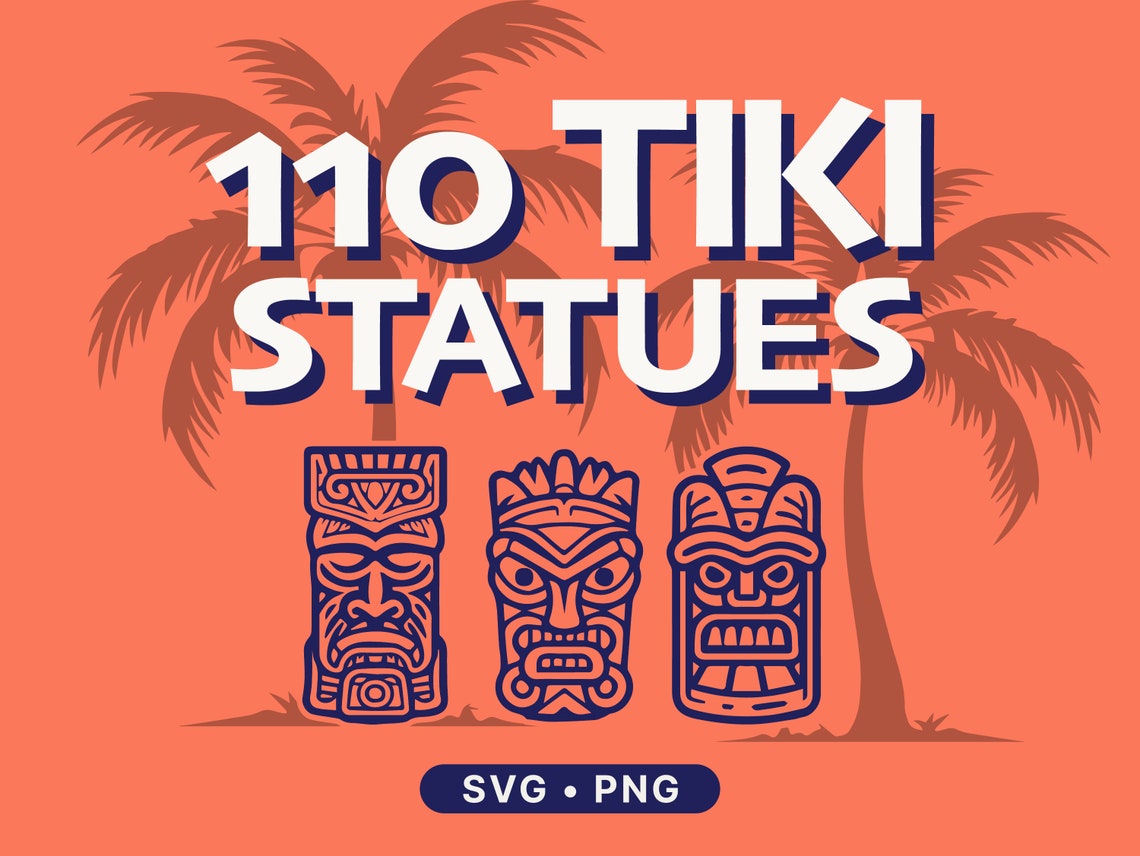 110 Tiki Statues DIY SVG Bundle by Prompt Design Art - Etsy