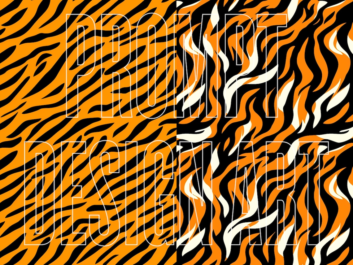 Tiger Prints, 4 Seamless Tiger Animal Print Patterns, High-resolution ...