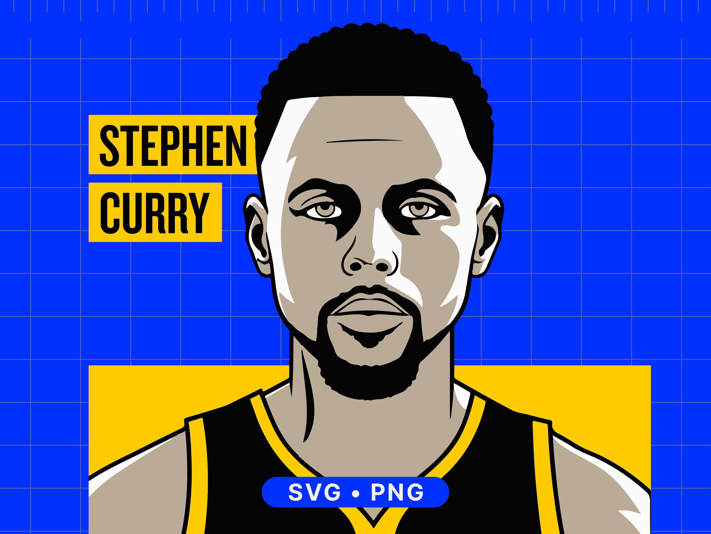 Stephen Curry Portrait SVG Clip Art - Etsy