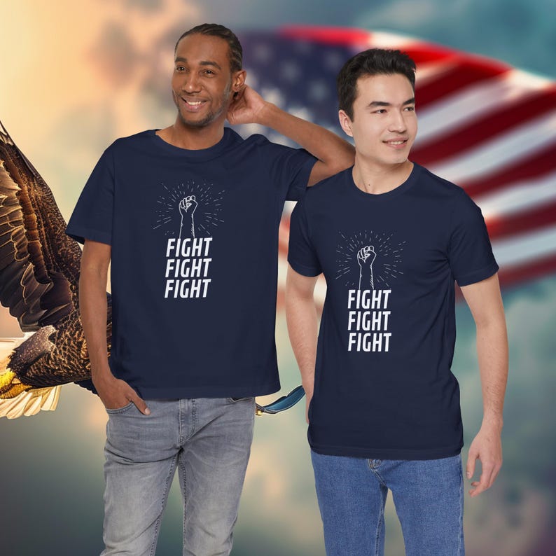 Iconic President Donald Trump "fight Fight Fight" T-shirt, Patriotic ...