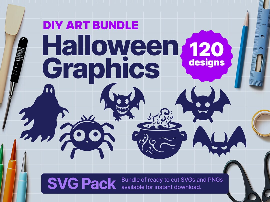 Ultimate Halloween SVG Clip Art Bundle, Silhouette SVG Bundle, Cut ...