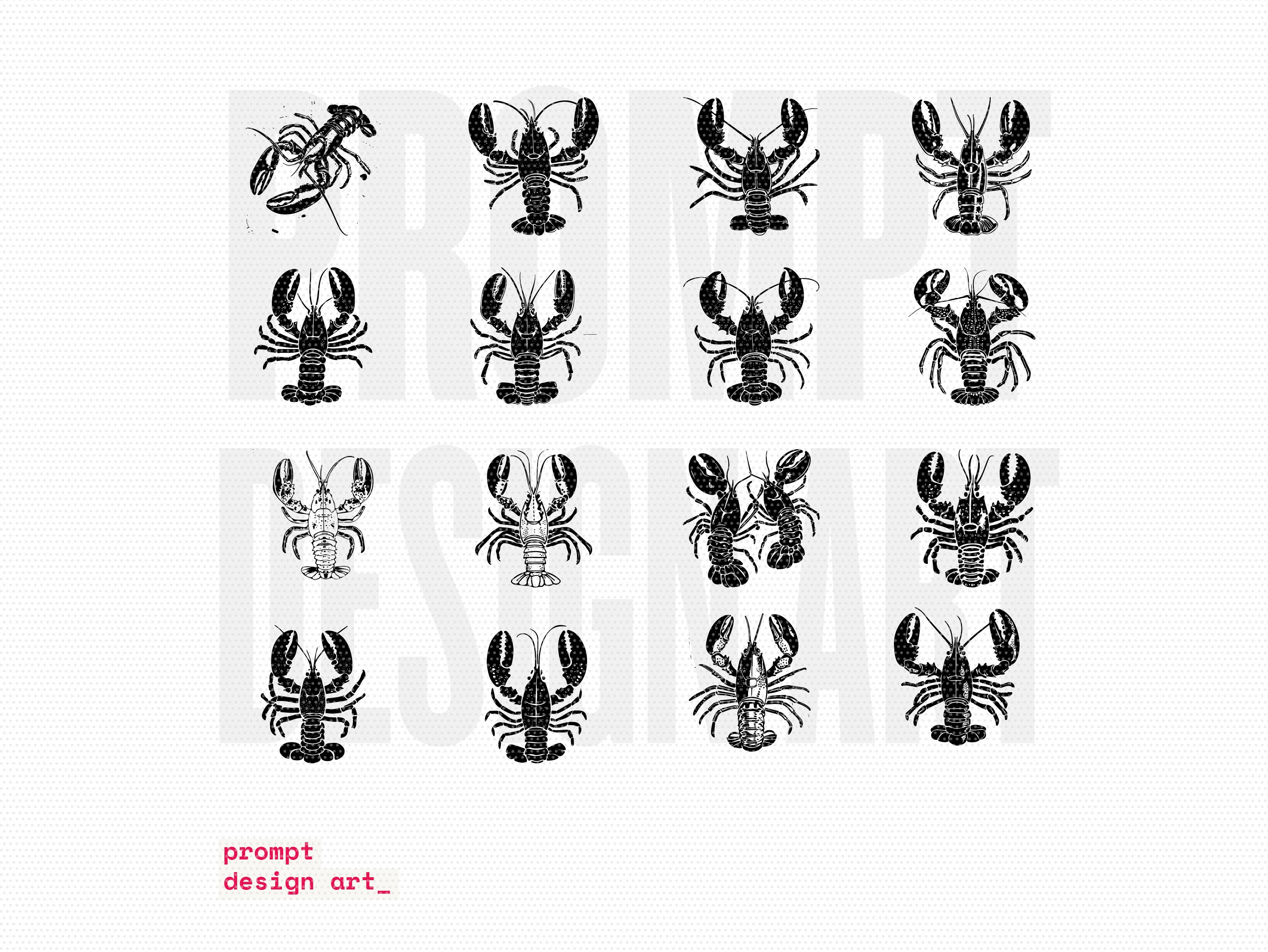 35 Lobsters DIY SVG Bundle by Prompt Design Art - Etsy