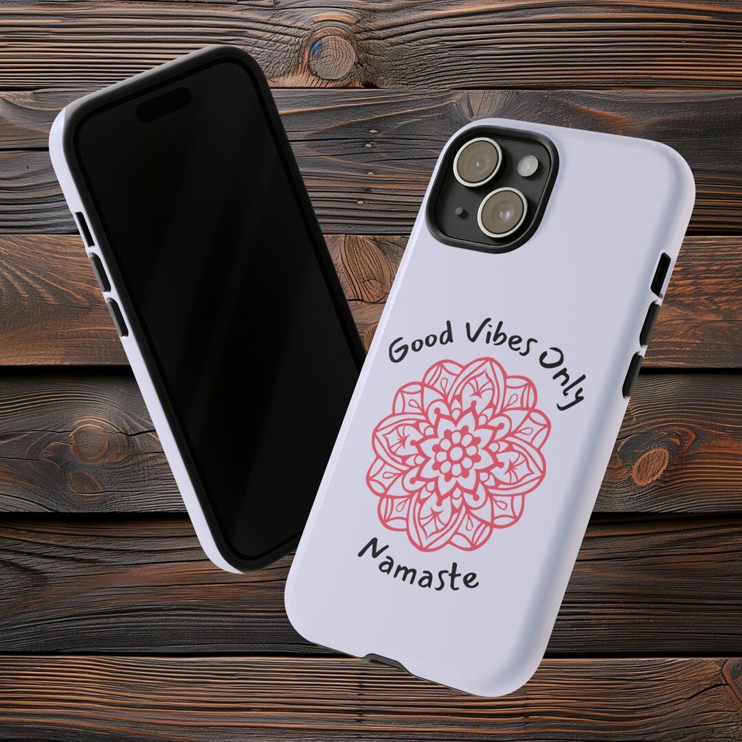 Good Vibes Only Namaste Mandala Phone Case - Stylish Yoga Lover Gift by ...