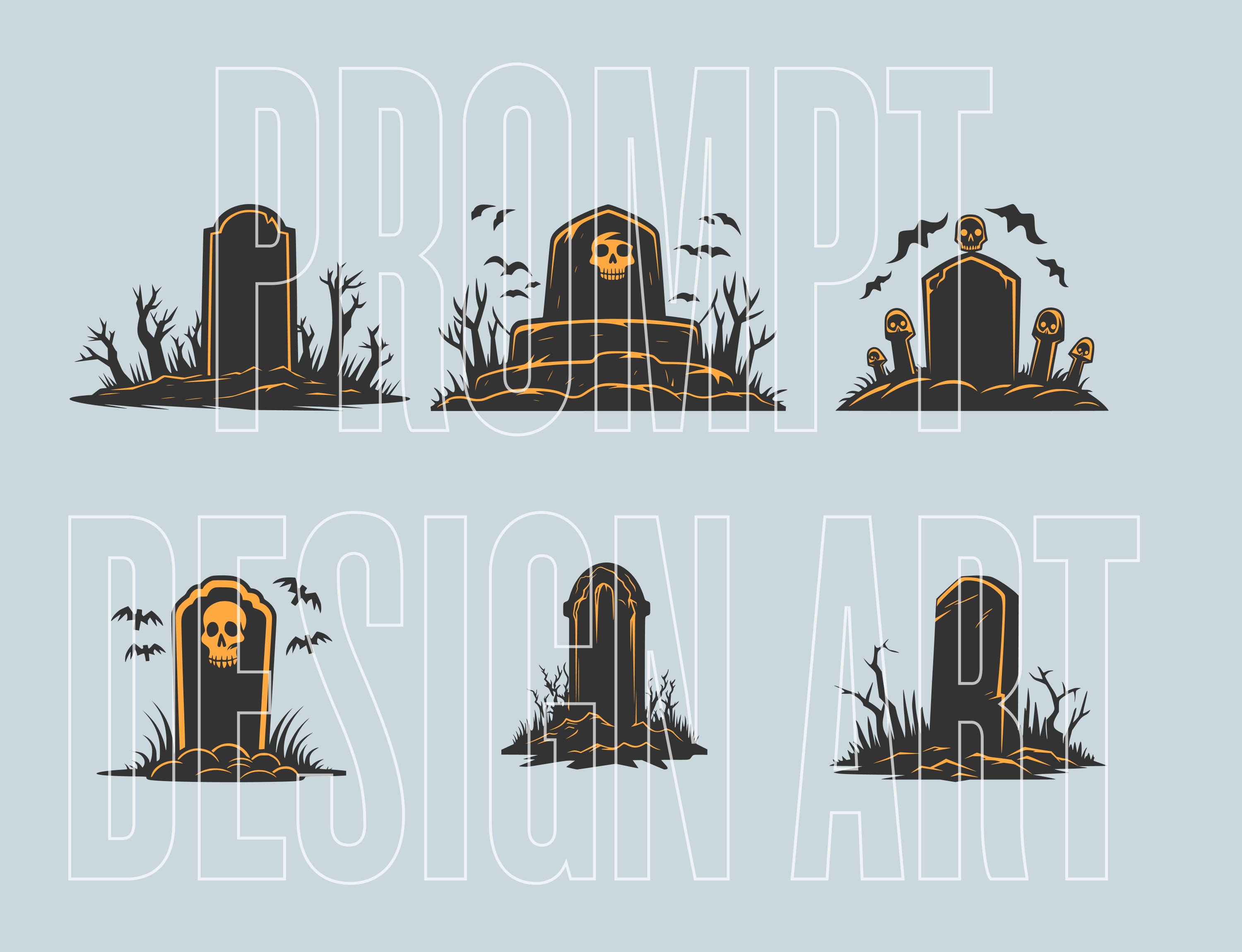 Gravestone SVG Bundle, Halloween Gravestone Clip Art, Halloween Cricut ...