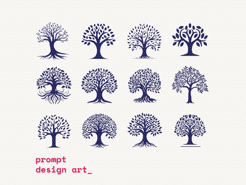 Bundle of 47 Trees SVG Bundle by Prompt Design Art - Etsy