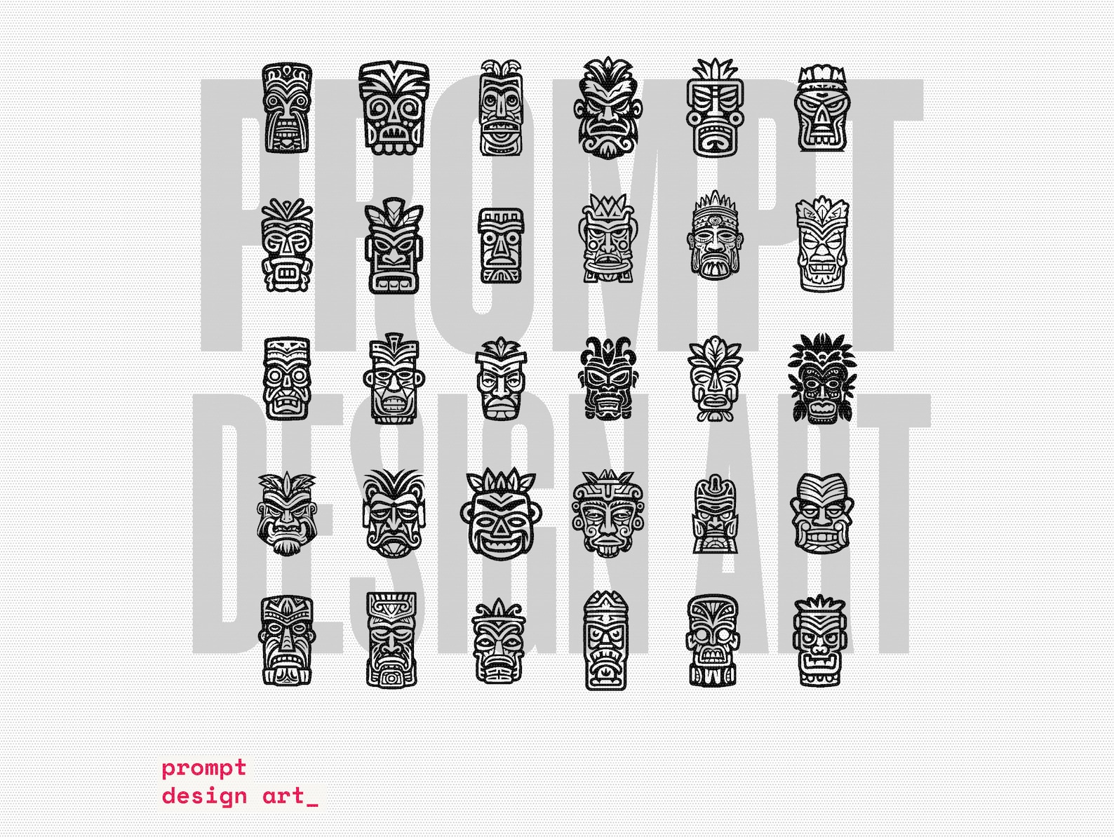 110 Tiki Statues DIY SVG Bundle by Prompt Design Art - Etsy