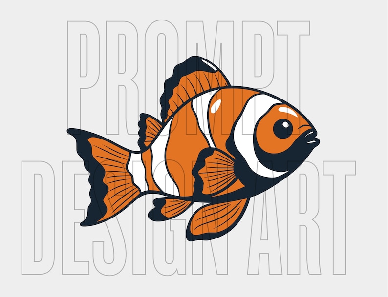Clownfish Clipart, Clown Fish SVG, Instant Digital Download SVG & PNG ...