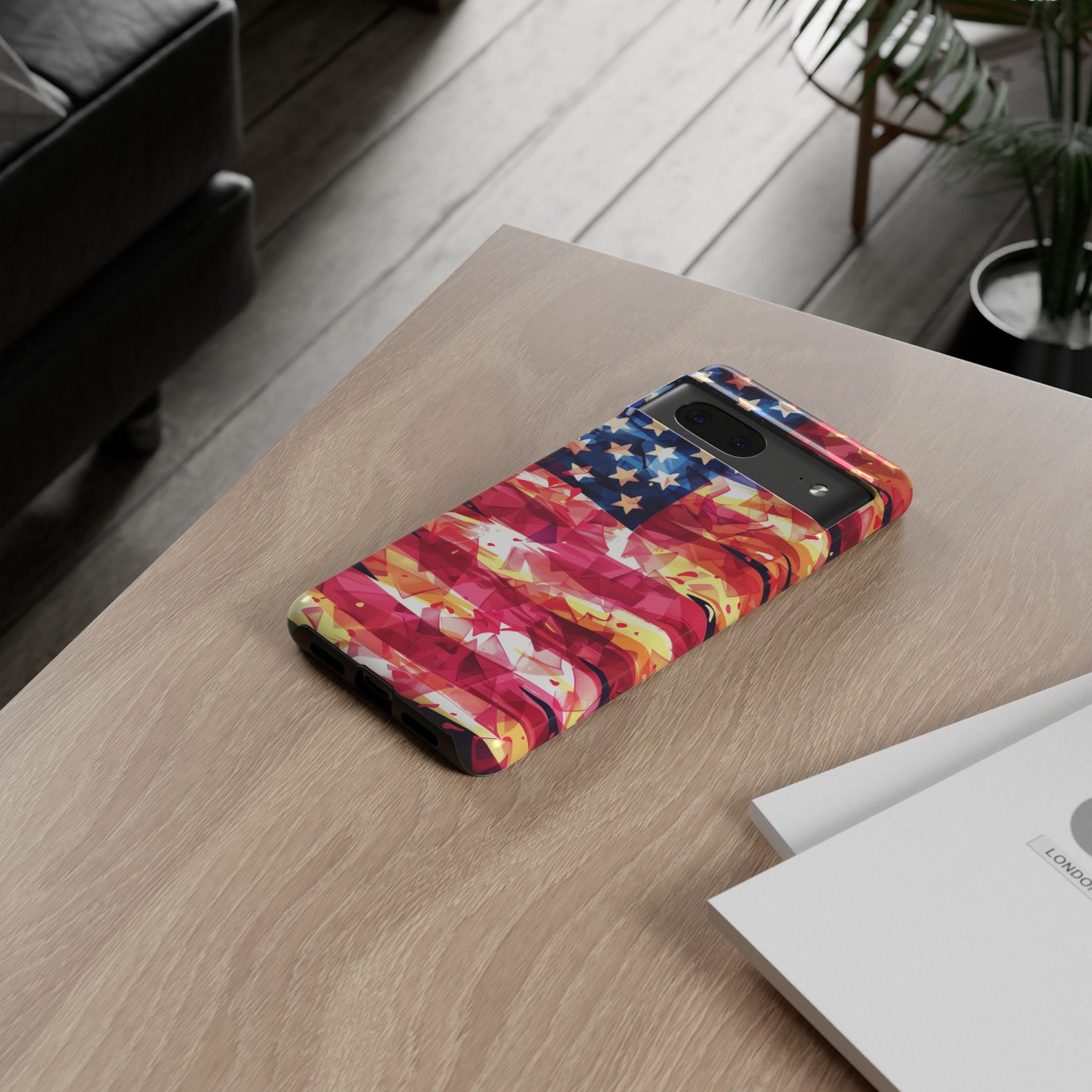 American Flag Abstract Art Tough Phone Case for Iphone, Samsung, and ...