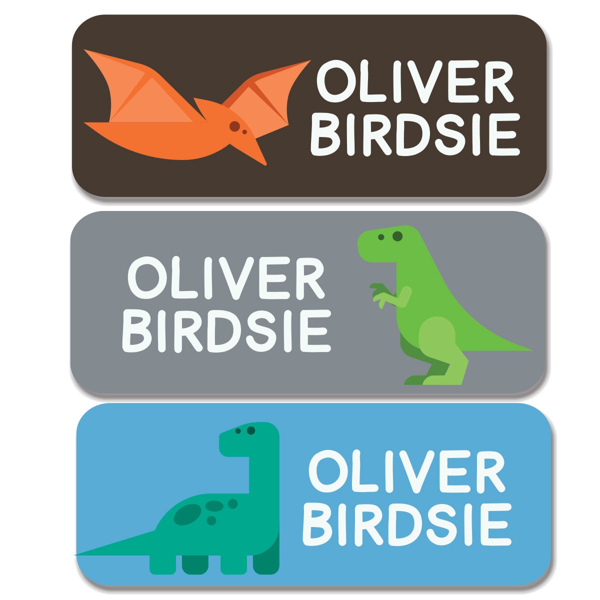 Dinosaur Daycare Labels, Personalized School Supply Name Stickers ...