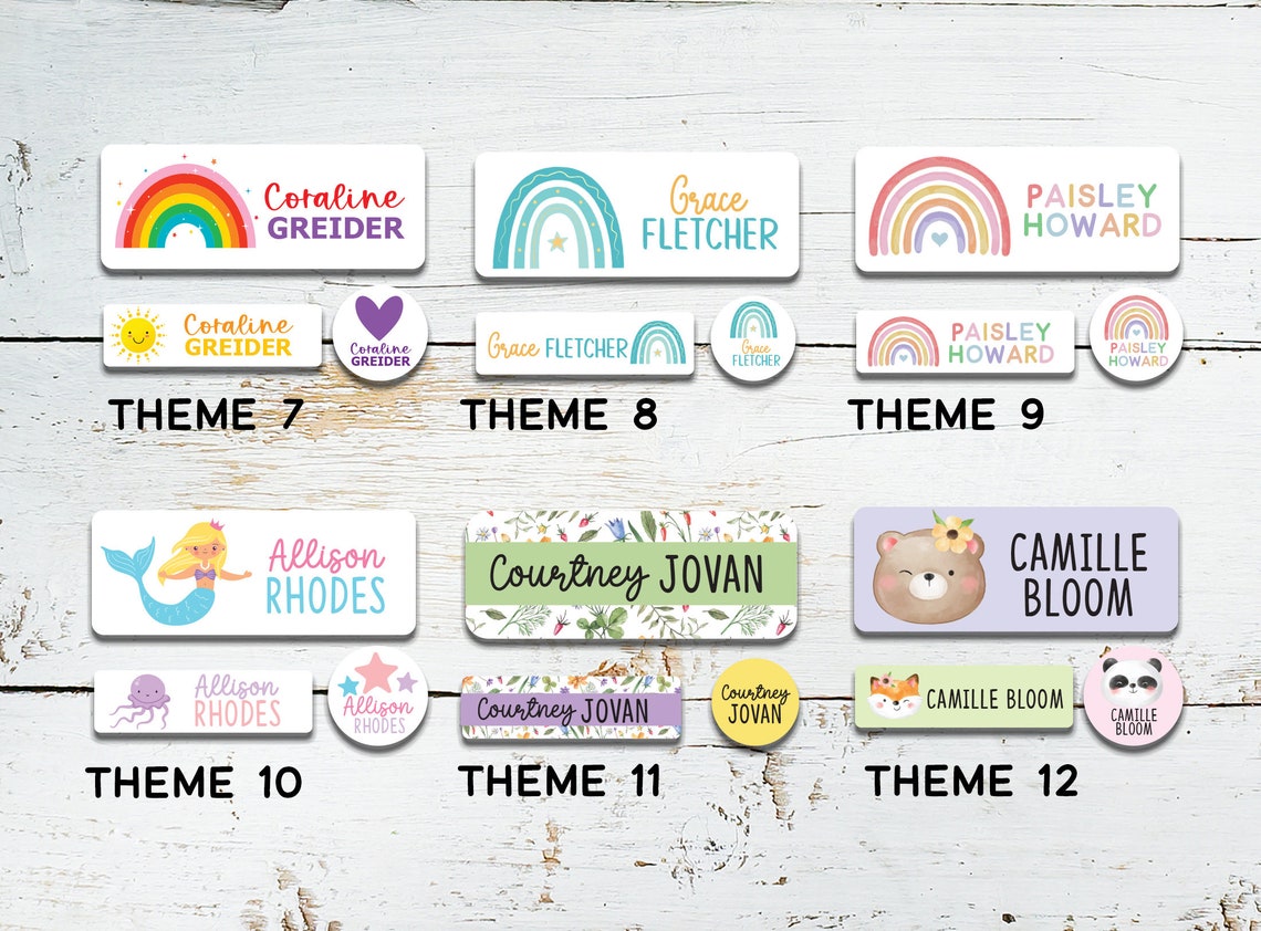 Space Name Labels for Boys | Waterproof Daycare Stickers for School and ...