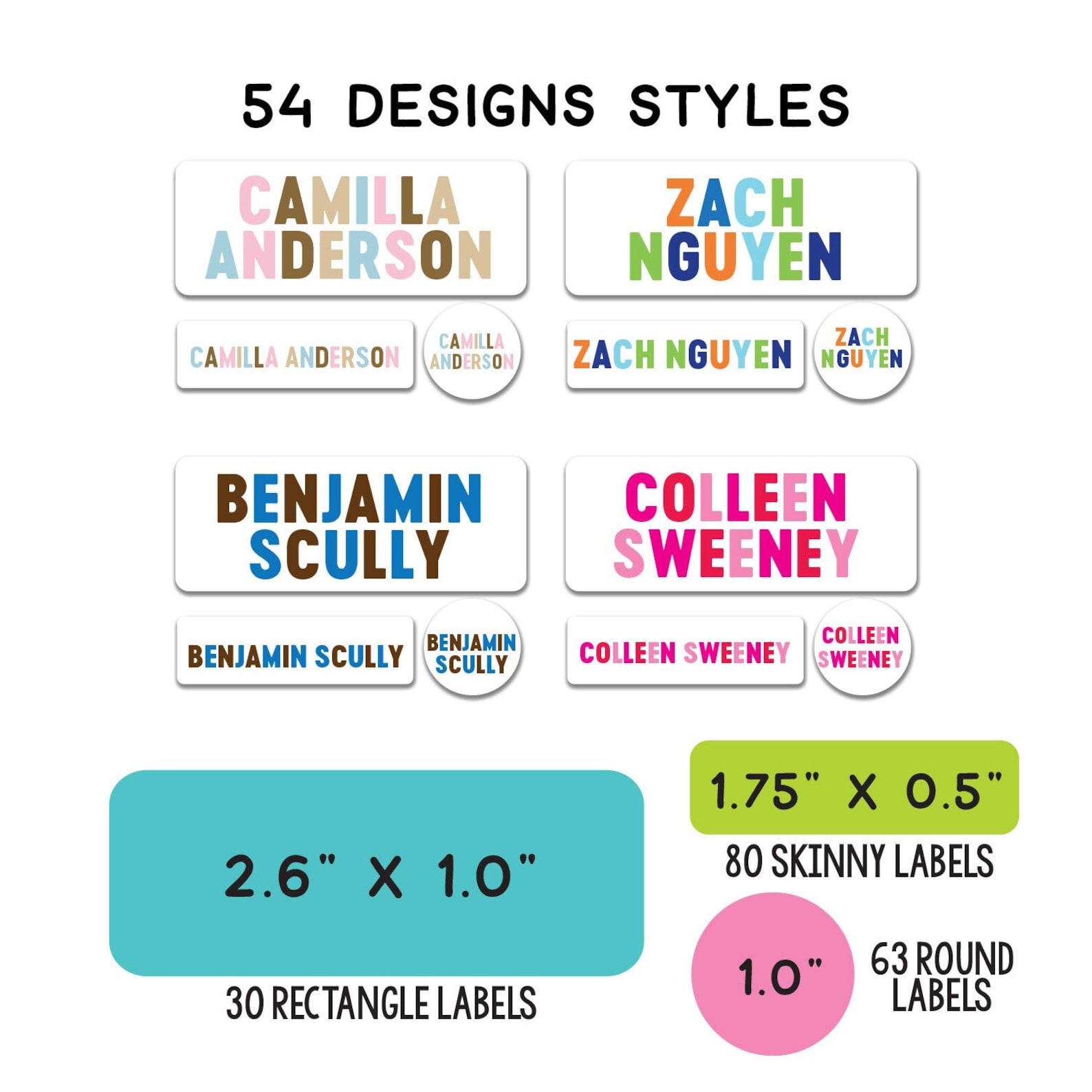 Personalized Waterproof Name Labels: School, Camp & Daycare Supplies ...