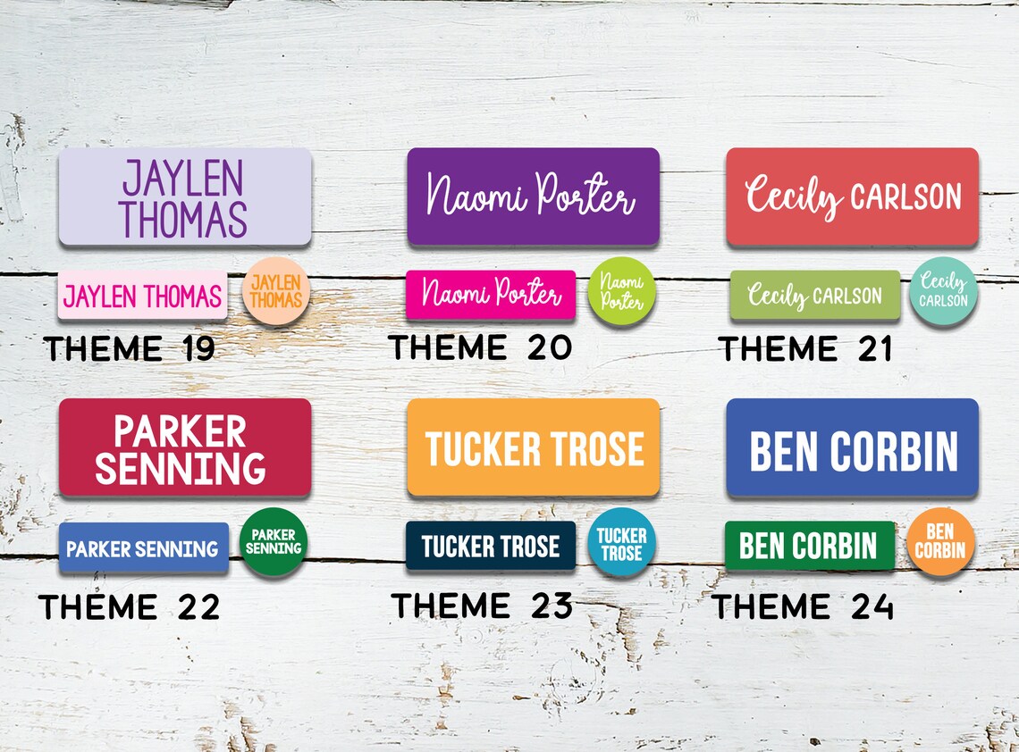 Space Name Labels for Boys | Waterproof Daycare Stickers for School and ...