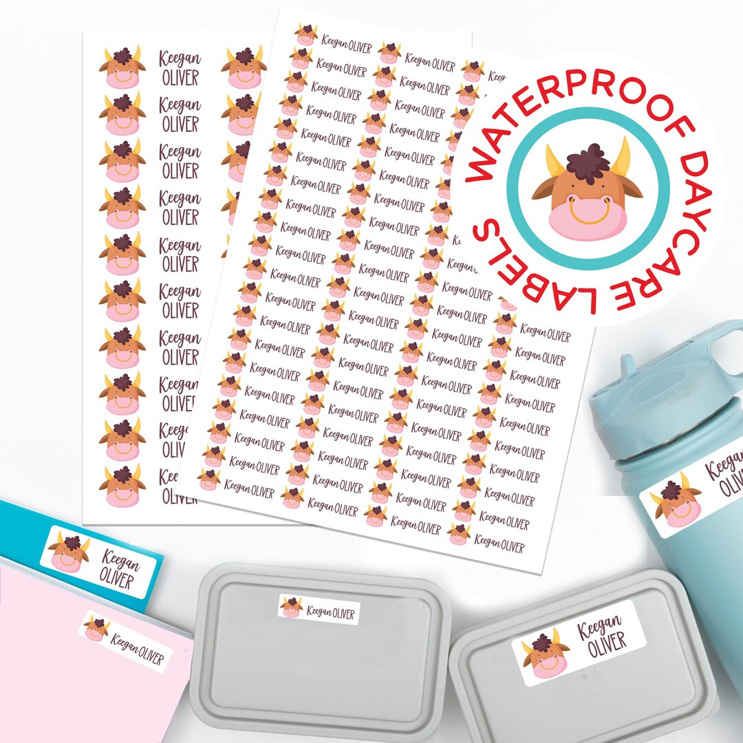 Daycare Labels - Dishwasher Safe Labels- Waterproof Labels - Name ...