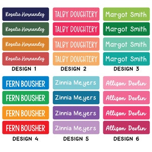 Skinny Waterproof Daycare Labels | School Stickers | Kids Camp Labels ...