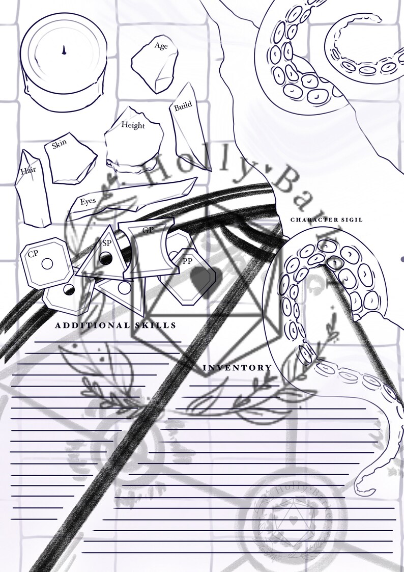 Corrupted Dnd 5e Character Sheet 3pg PDF Warlock - Etsy UK