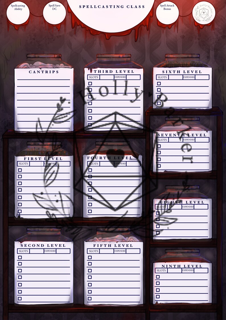 Corrupted Dnd 5e Character Sheet 3pg PDF Warlock - Etsy UK