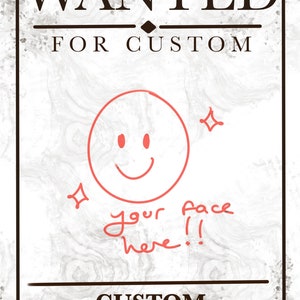 Custom WANTED Poster Hand-drawn Portrait Medieval - Etsy