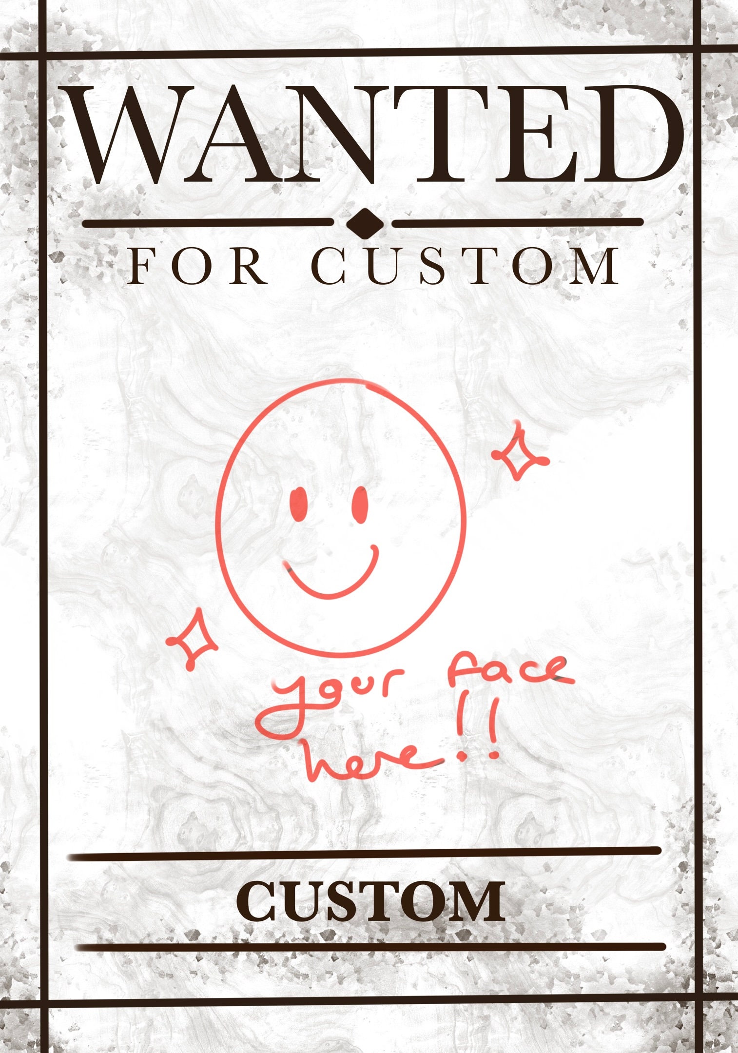 Custom WANTED Poster Hand-drawn Portrait Medieval, Fantasy, LARP, D&D ...
