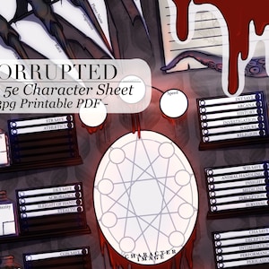 Corrupted Dnd 5e Character Sheet 3pg PDF Warlock - Etsy UK