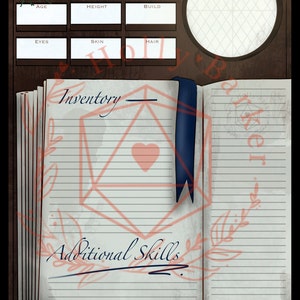 Book Keeper Dnd 5e Character Sheet 3pg PDF Dark Academia, Wizard ...