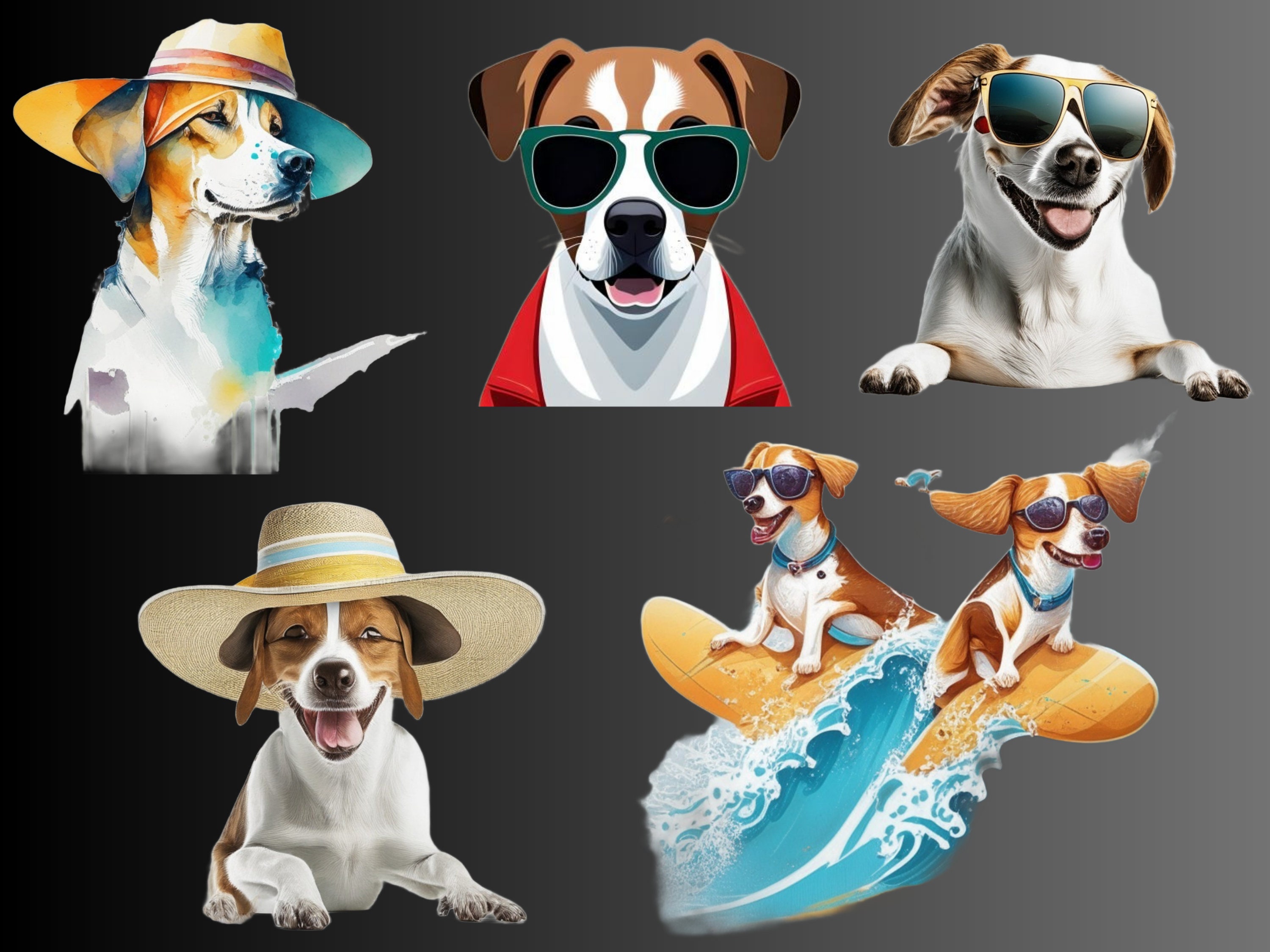 Digital Art Bundle, 30 AI Dogs Designs, Digital Download for Dog Lovers ...
