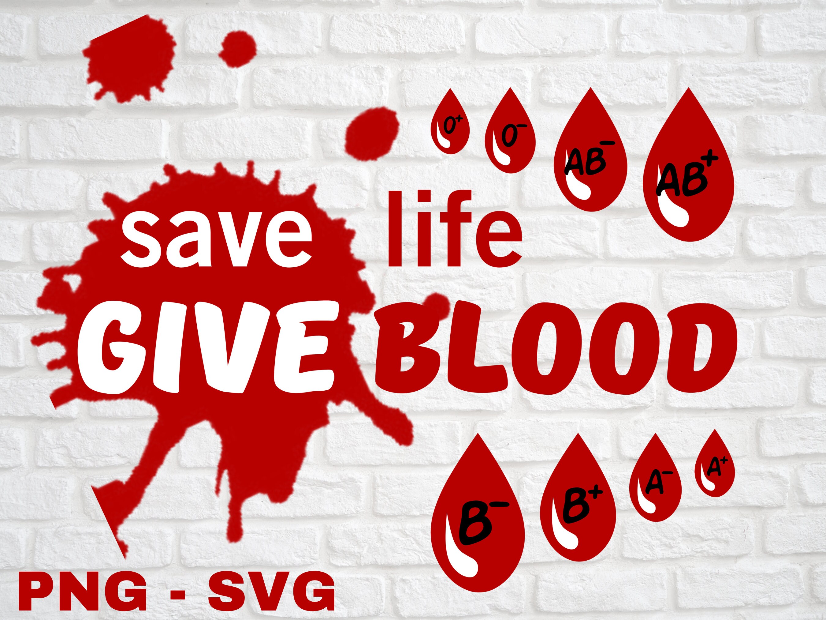Save Life Give Blood Svg Png Instant Digital Downoald, Save Life Svg ...