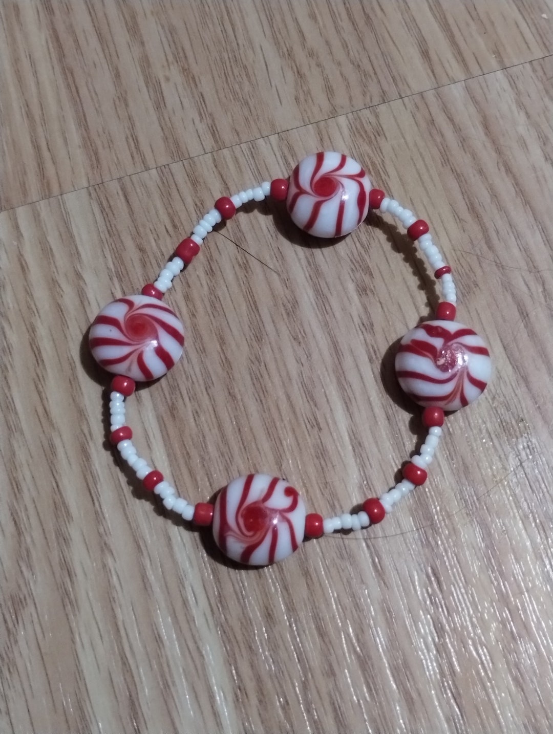 Peppermint Swirl Bracelet - Etsy