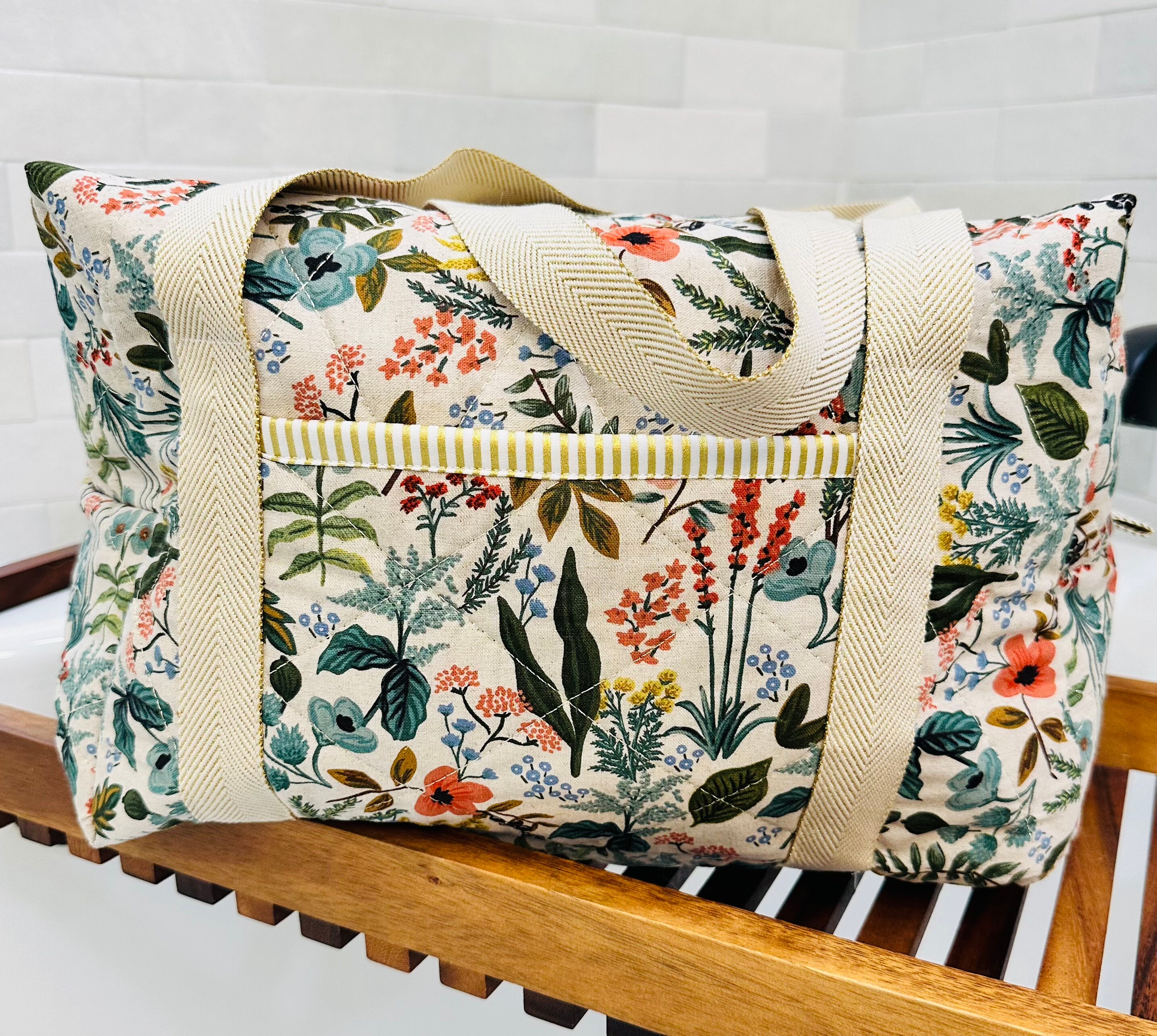 Rifle Paper Co., Weekender Bag, Amalfi, Florals, Floral Quilted Bag ...