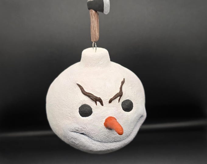 Evil Jack Frost Ornament With Axe Charm -polymer Clay Hand Sculpted ...