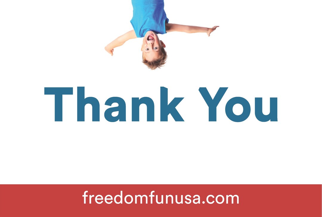 Freedom Fun Thank You Card NWI - Etsy
