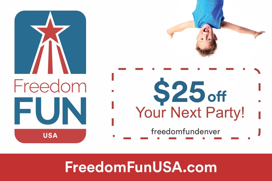 Freedom Fun Coupon Card DENVER - Etsy