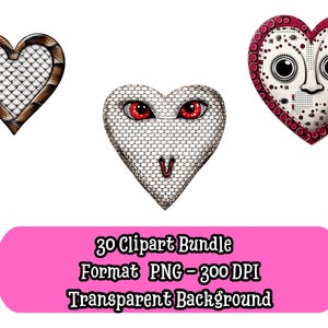 Heart Clipart Bundle. 30 High Quality Pngs - Etsy