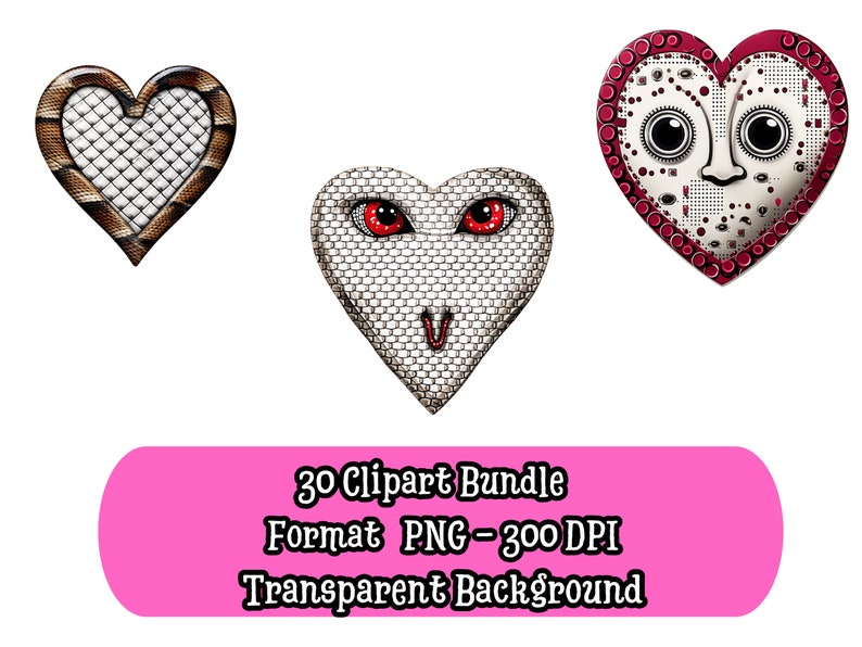 Heart Clipart Bundle. 30 High Quality Pngs - Etsy