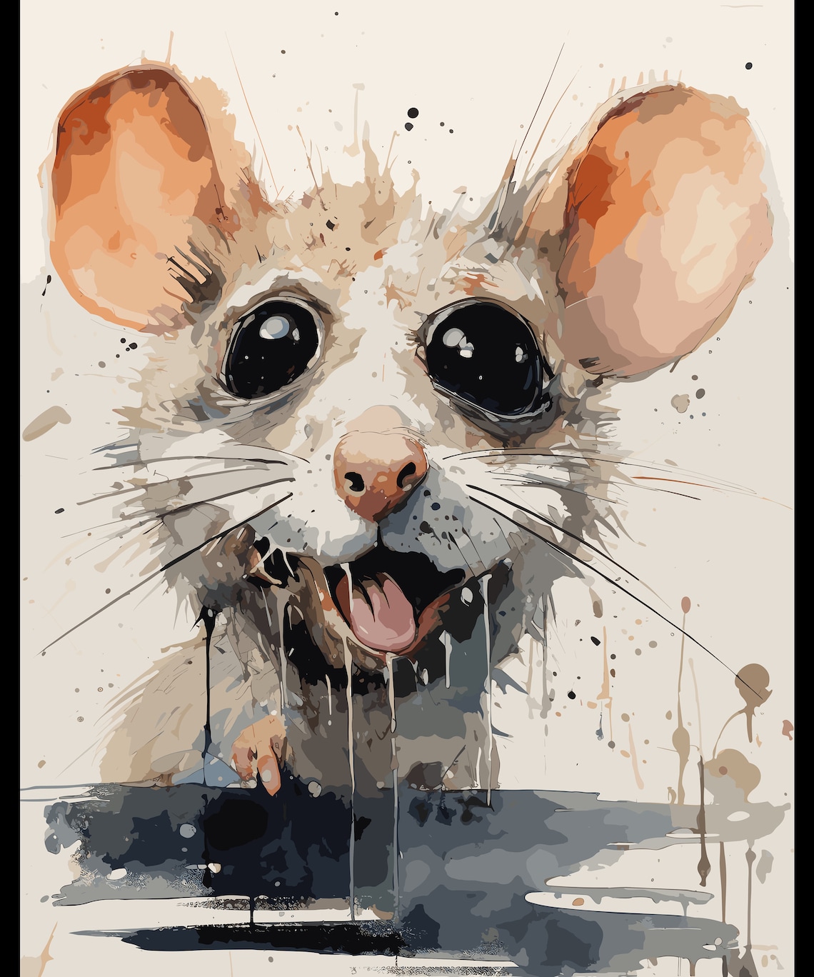 Funny Hamster Poster SVG Wall Art Digital Printable SVG Cartoon Poster ...