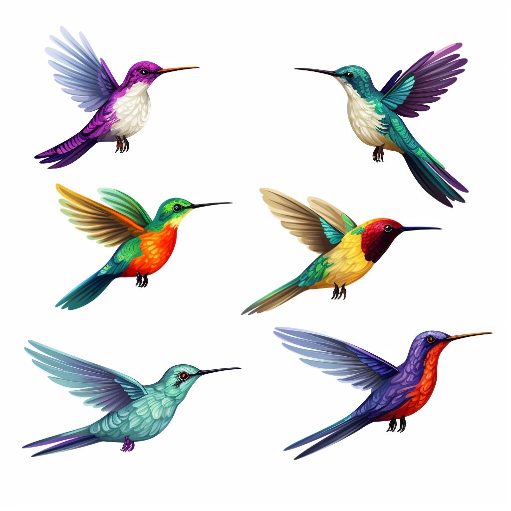 34 Hummingbird Bundle Svg Color / Hummingbird Clip Art SVG ...