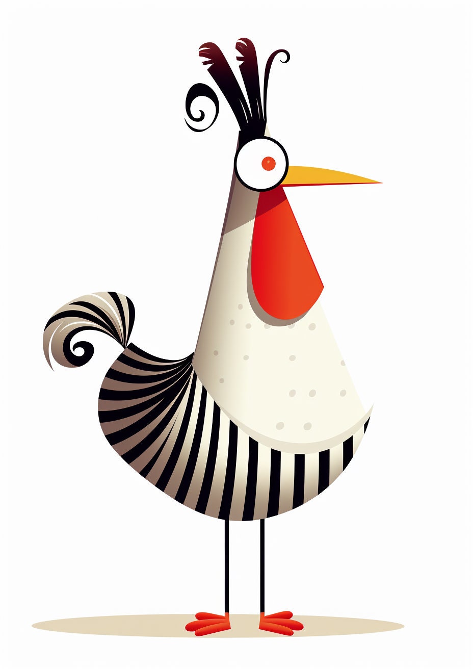 Bundle of 8 Cartoon Chicken and Rooster Characters! - Etsy