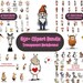 650 Cartoon Mega Bundle Clipart PNG. Funny and Cute Cartoon Characters ...